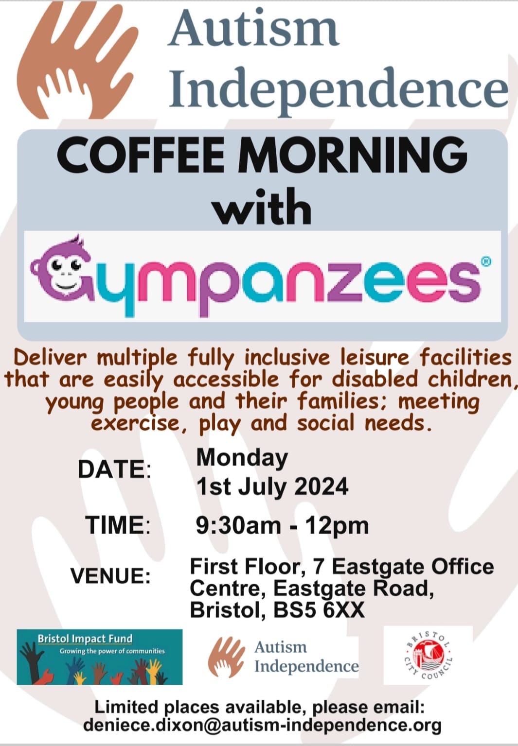 Coffee morning with Gympanzees! - Autism Independence