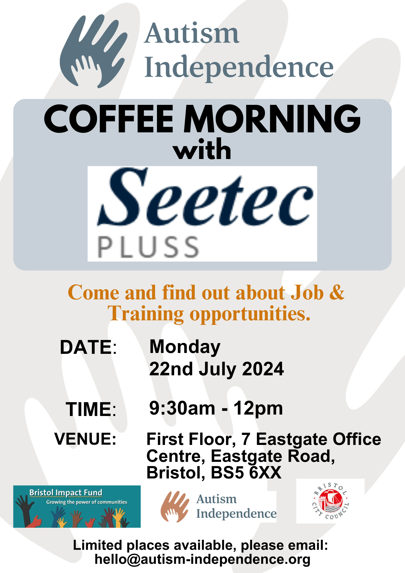 Coffee morning with SEETEC PLUSS - Autism Independence