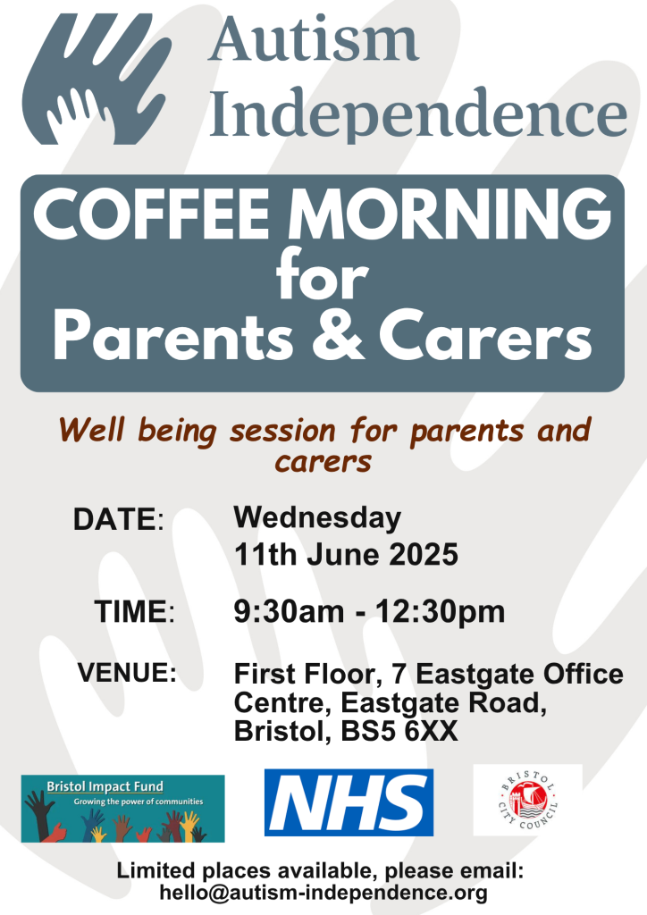 Coffee morning for parents & carers - Autism Independence